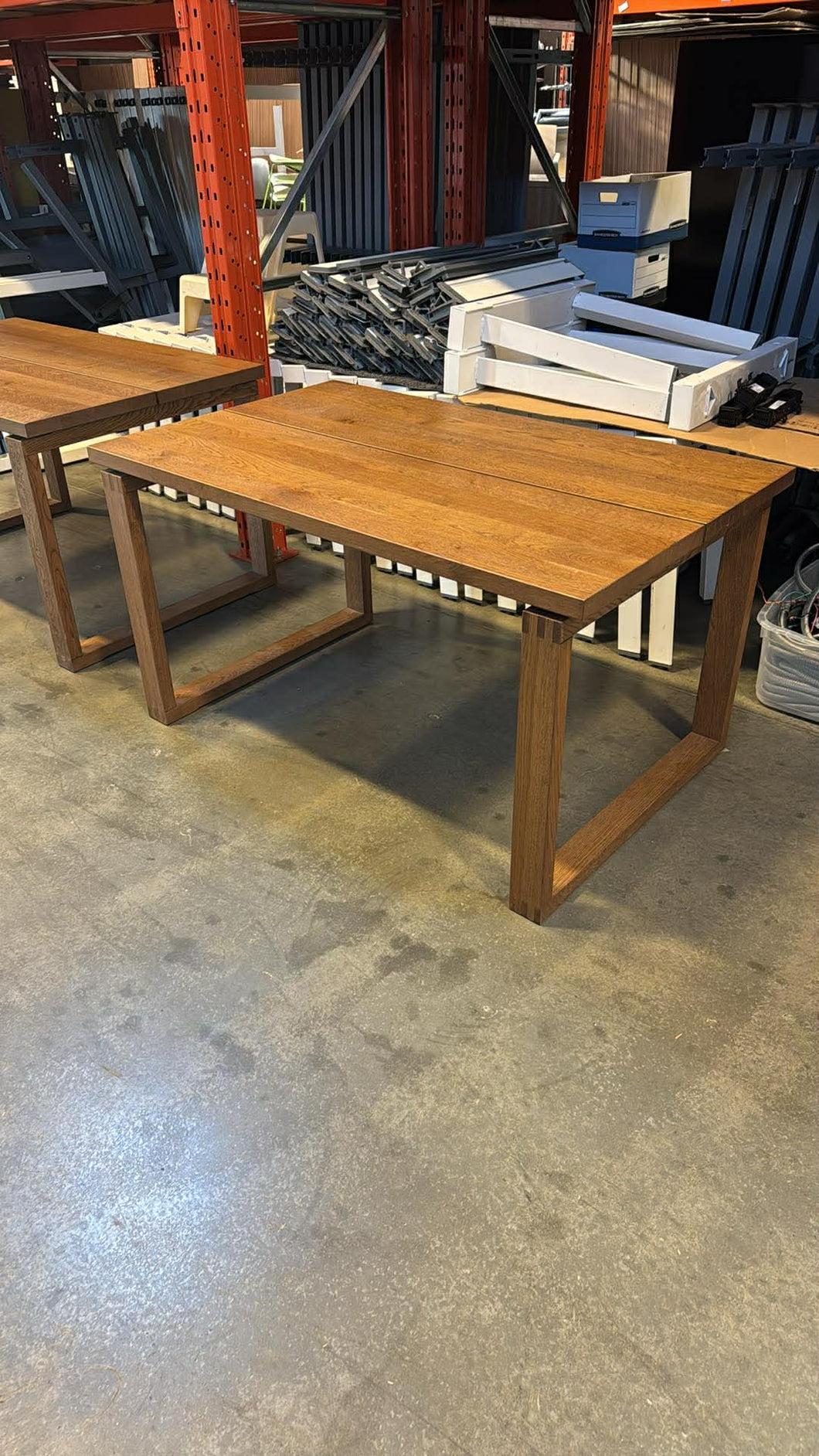 Used Ikea MÖRBYLÅNGA Oak Veneer Table – Brown Stained – Evergreen ...